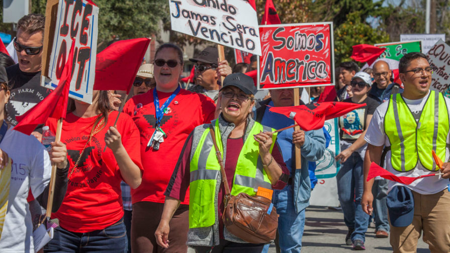 Salinas farm workers march to oppose immigration raids – People's World
