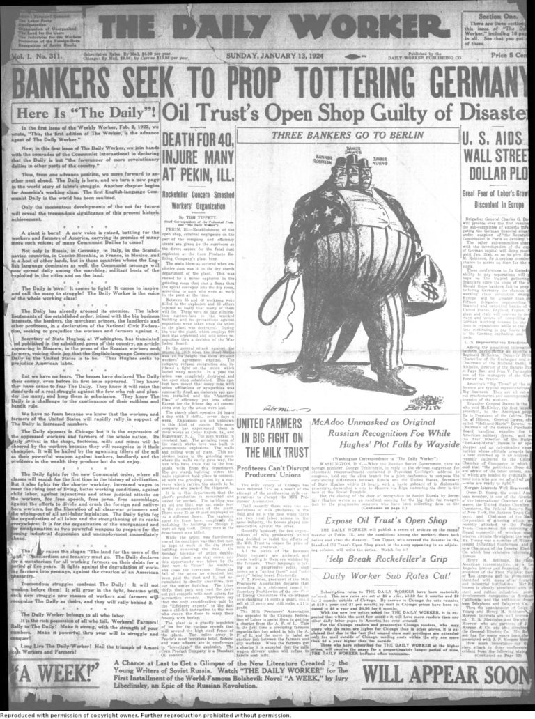 Eyewitness report: The birth of the Daily Worker – People's World