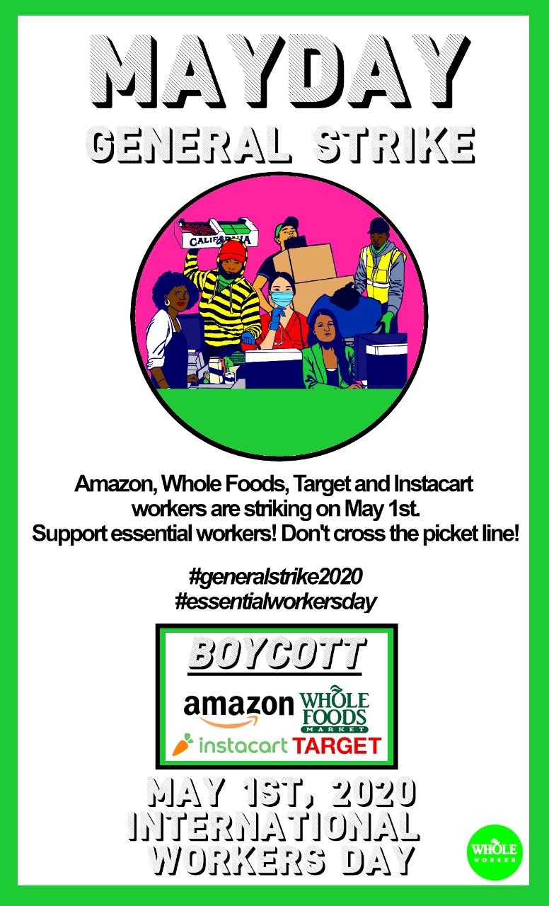 May Day strike at Amazon, Walmart, FedEx, Target, Instacart, Whole ...