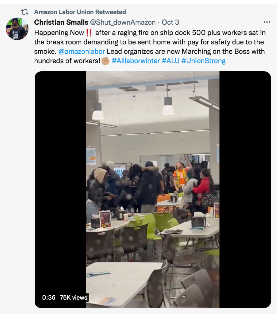 Amazon JFK8 warehouse fire: Interview with one of the workers who faced ...