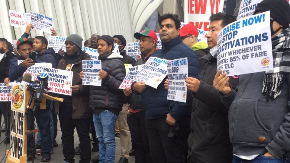 NYC Uber drivers stage one-day strike over company robbery of $12M in ...