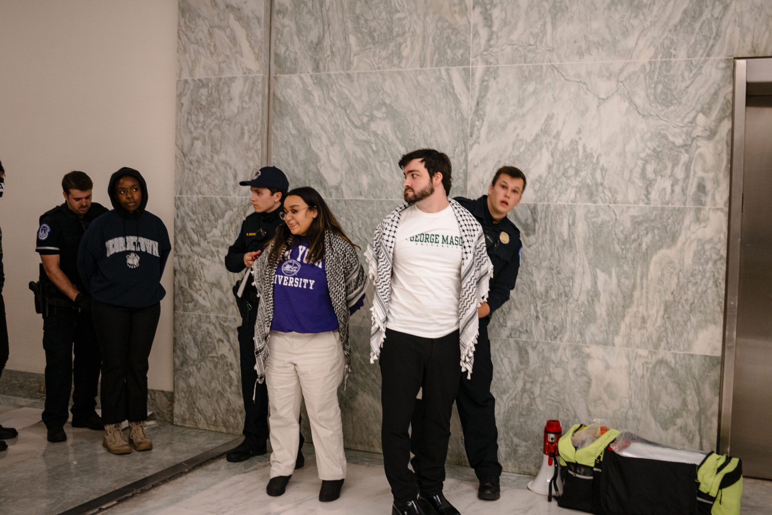Student supporters of a ceasefire crash House Judiciary Committee ...