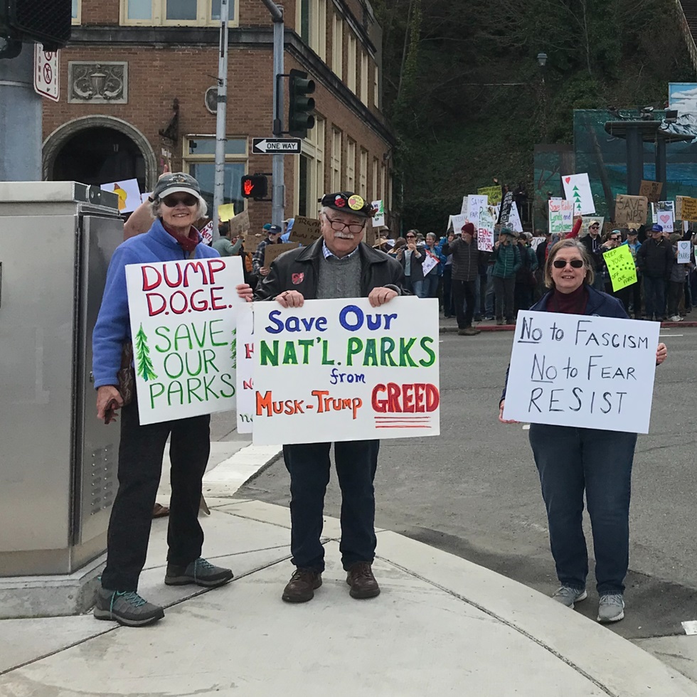 People demand an end to Trump-Musk destruction of national parks ...