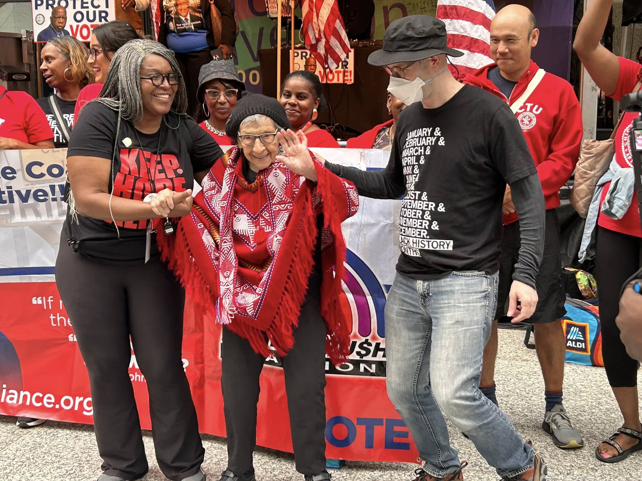 Marchers in Chicago declare John Lewis’ ‘good trouble’ lives on ...