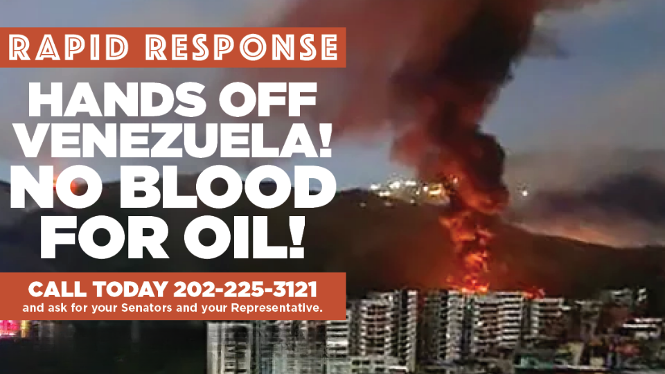 RAPID RESPONSE: Hands off Venezuela! No Blood for Oil! – People's World