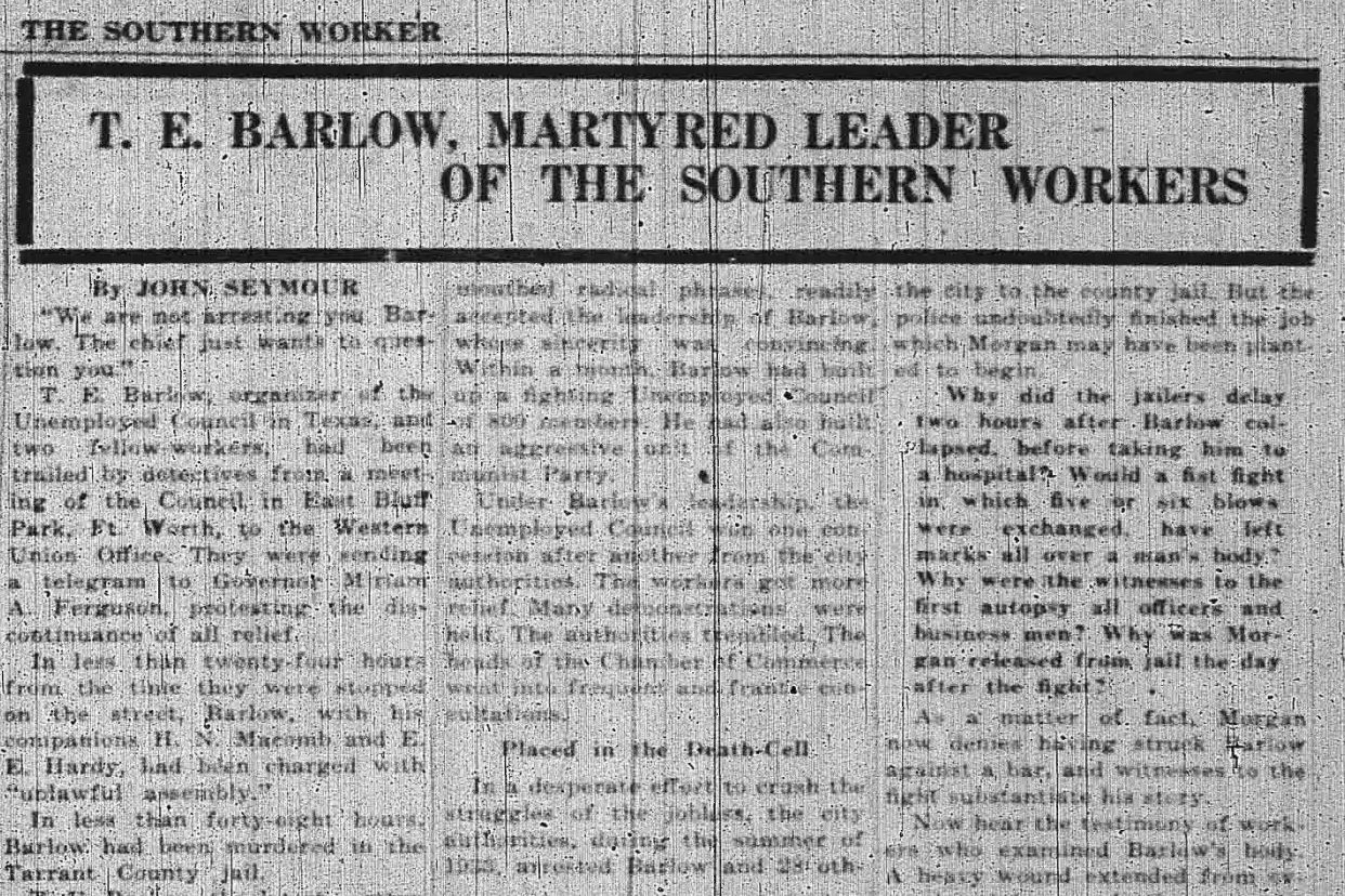 Gone but not forgotten: Texas Communists honor leader slain in 1933 ...
