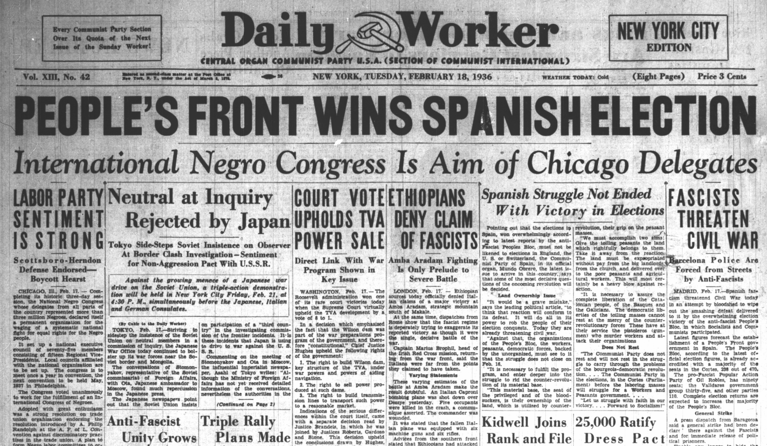 Spain’s Popular Front at 90: The anti-fascist struggle that changed the ...